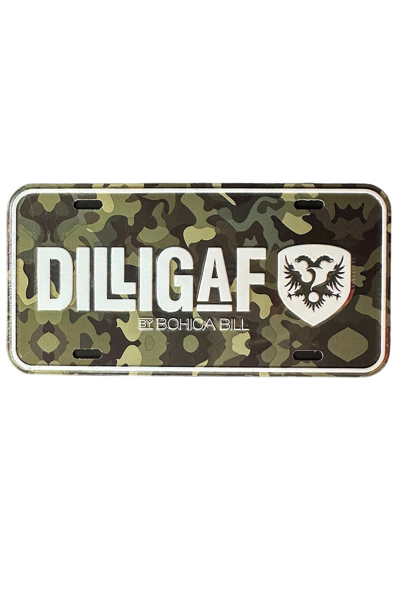 Mini Dilligaf License Plates 6" x 3" – Dilligaf by Bohica Bill