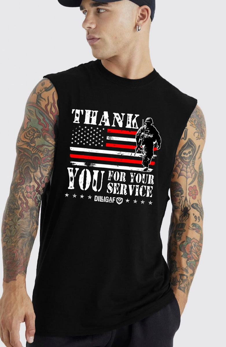 Thank You for Your Service Muscle Shirt – Dilligaf by Bohica Bill
